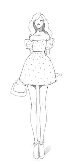 realistic fashion model coloring pages